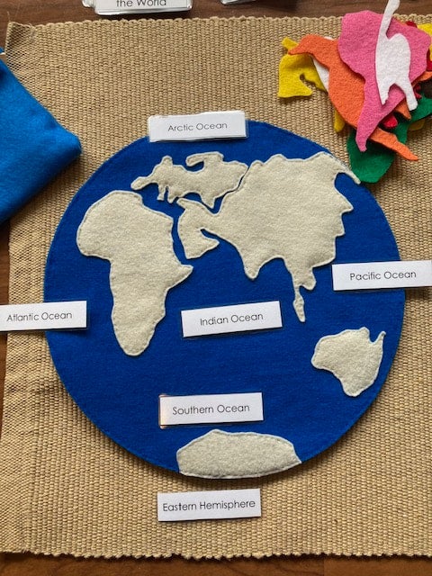 Felt Continent Map | Miss Cuteson's Class