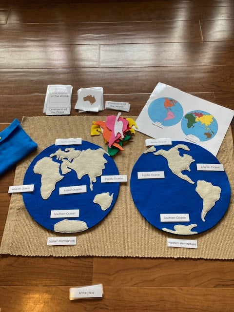 Felt Continent Map | Miss Cuteson's Class